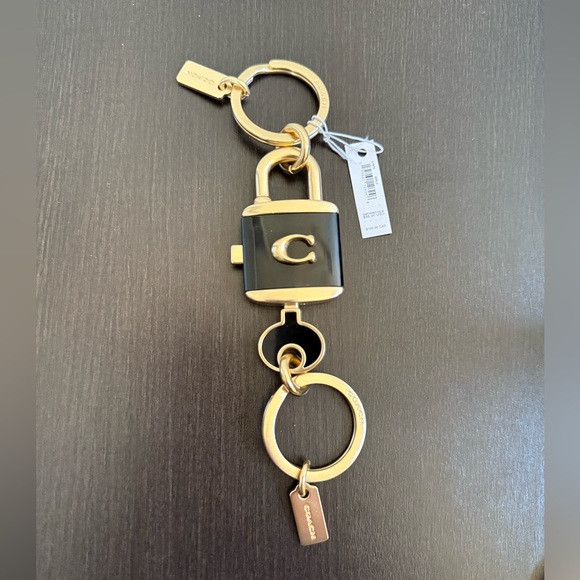Coach | Accessories | Coach Black Gold Keychain | Poshmark